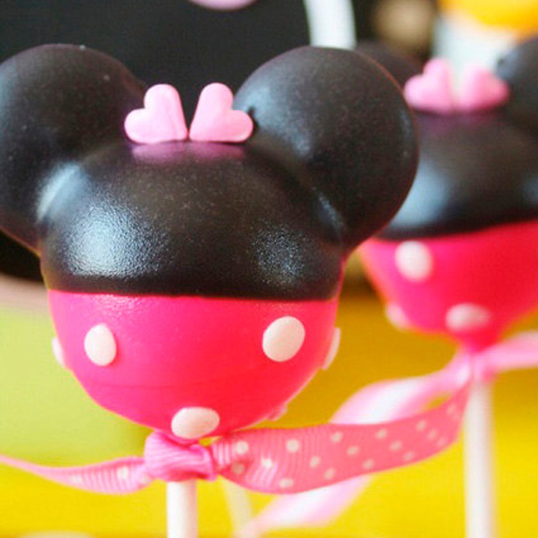 MINNIE MOUSE inspired Cake Pops, Mickey Mouse inspired Cake Pops - Etsy
