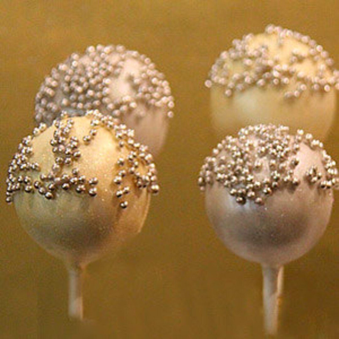 METALLIC GOLD Cake Pops, Wedding Cake Pops, 50th Birthday Cake Pops ...