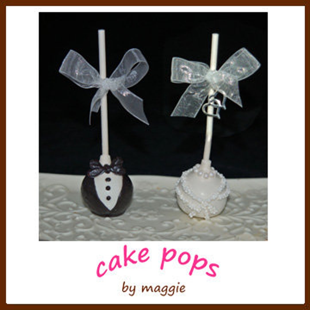 BRIDE AND GROOM Cake Pops, Wedding Favors, Bridal Showers - Etsy