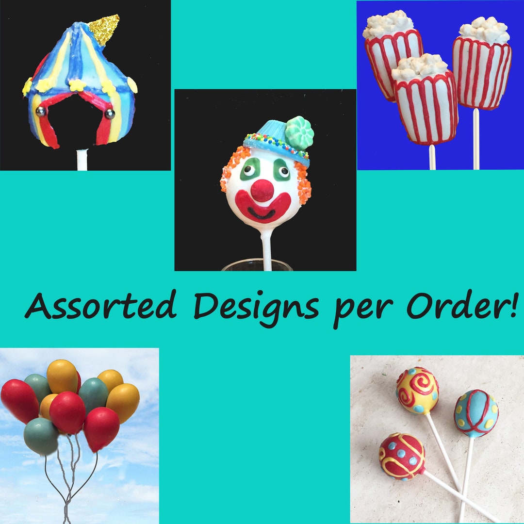Assorted Designs per Order,carnival Cake Pops, CIRCUS Cake Pops ...