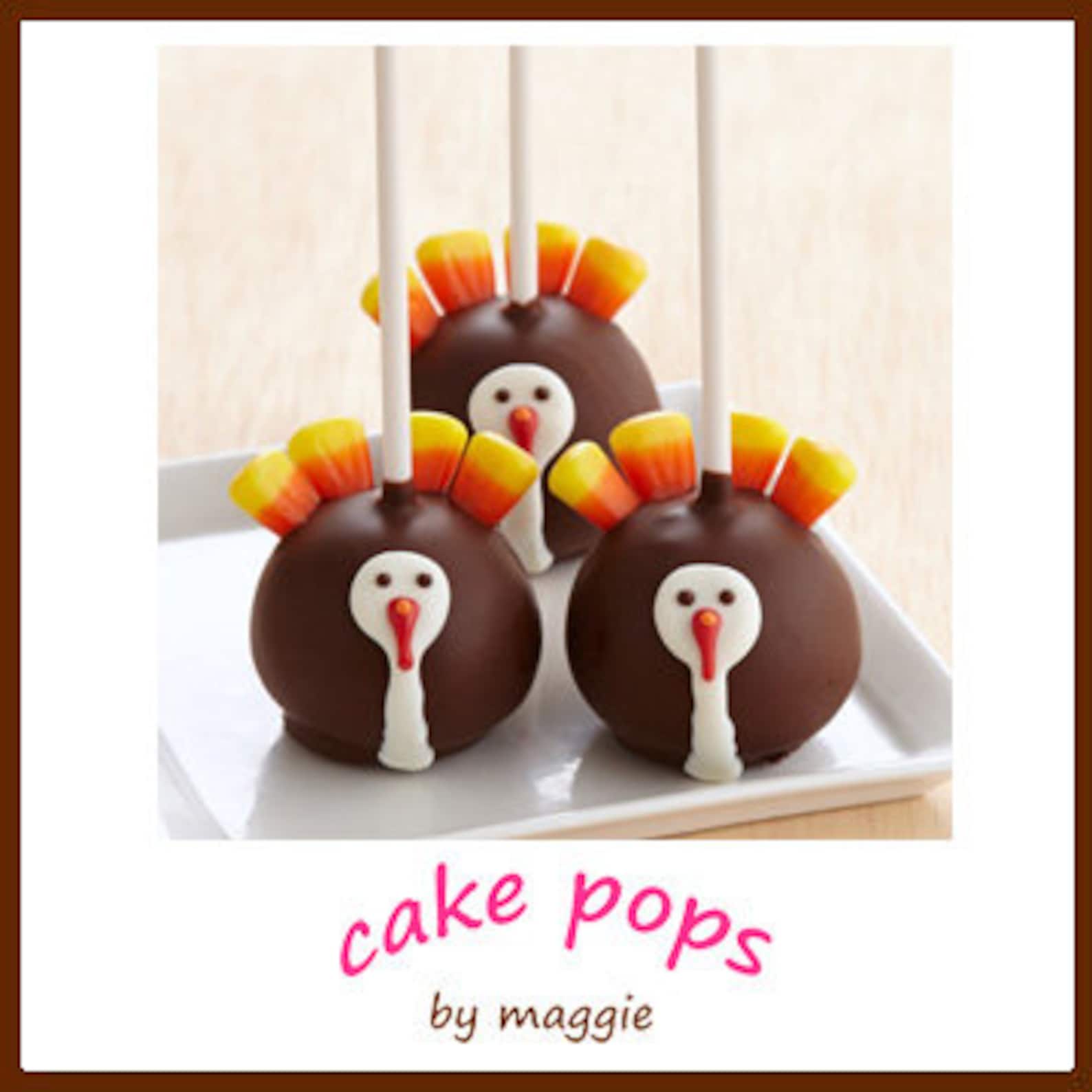 TURKEY CAKE POPS Thanksgiving Turkey Cake Pops Animals Cake - Etsy