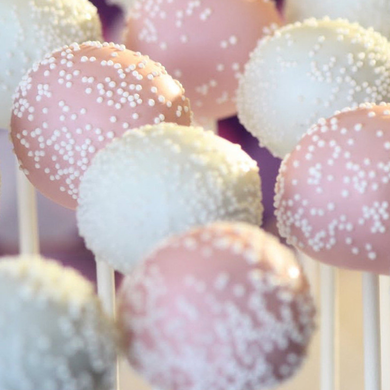 PINK and WHITE Cake Pops All Colors Available Quinceanera - Etsy
