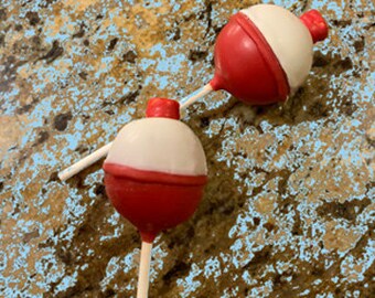 PICKUP ONLY 6/15-9/1/24 Fishing Bobber Cake Pops, 24 Fish Themed Cake ...