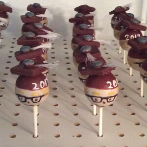 GRADUATION CAKE POPS, Customized With Your School Colors - Etsy