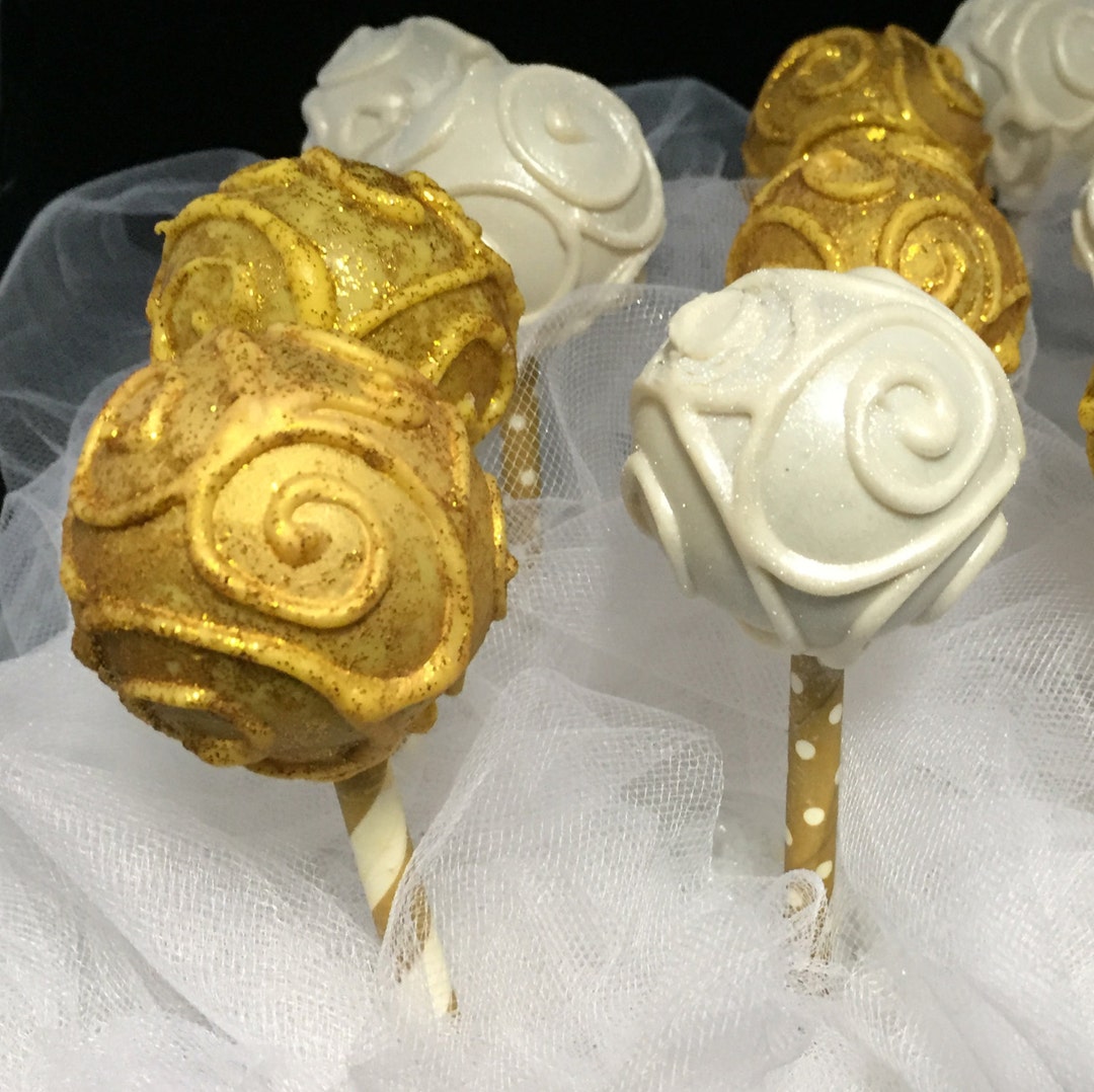 GOLD METALLIC Cake Pops, Fancy Cake Pops, Elegant Cake Pops - Etsy