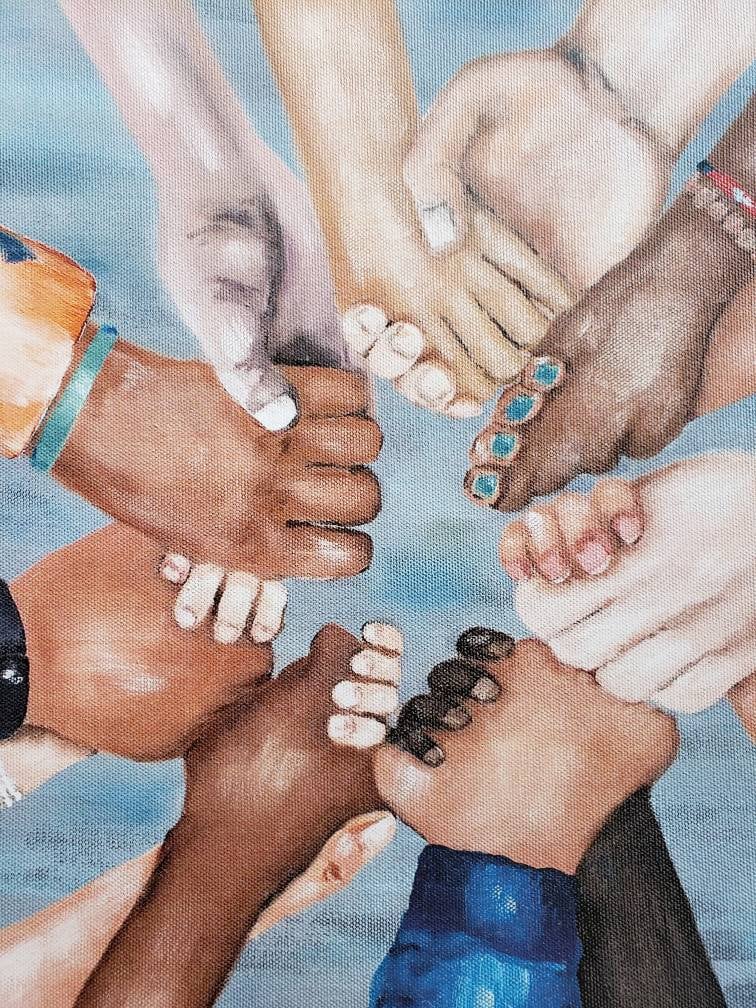 Children in Unity Racial Equality Kids Holding Hands Martin - Etsy Canada