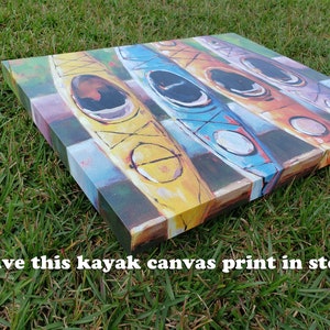 Colorful Kayaks, Lake House Decor, Red Kayak Gifts for Dad, Mountain ...