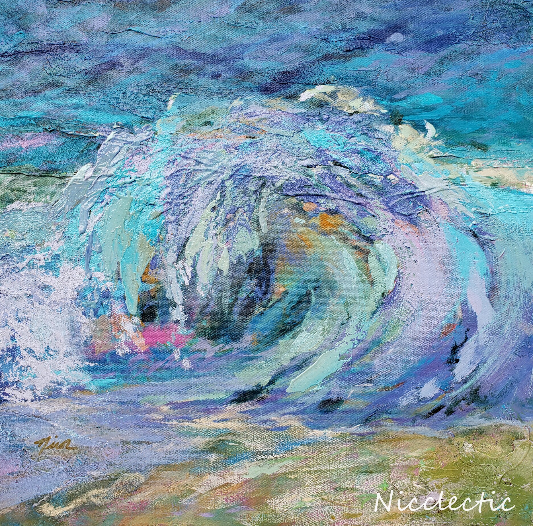 Abstract Wave Painting