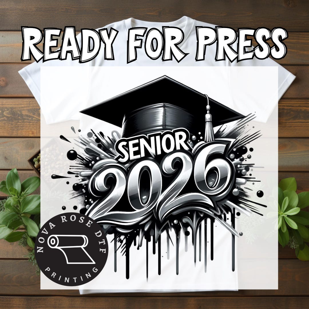 2026 Senior Graffiti DTF Transfer | Graduation Print | Ready to Press ...