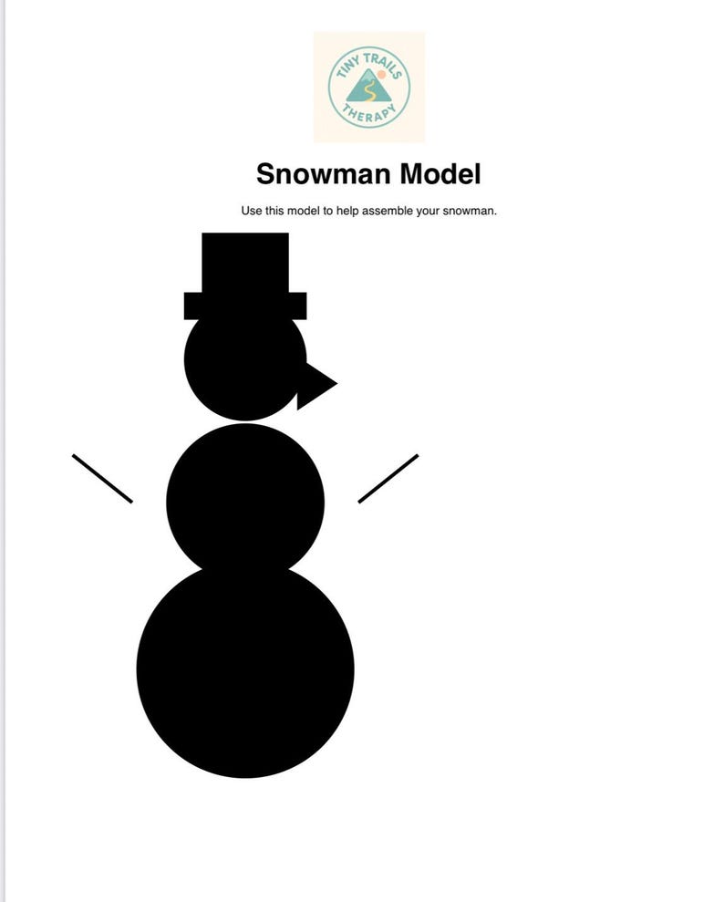 Build a Snowman Cut and Paste Activity | OT Scissor Skills Printable ...