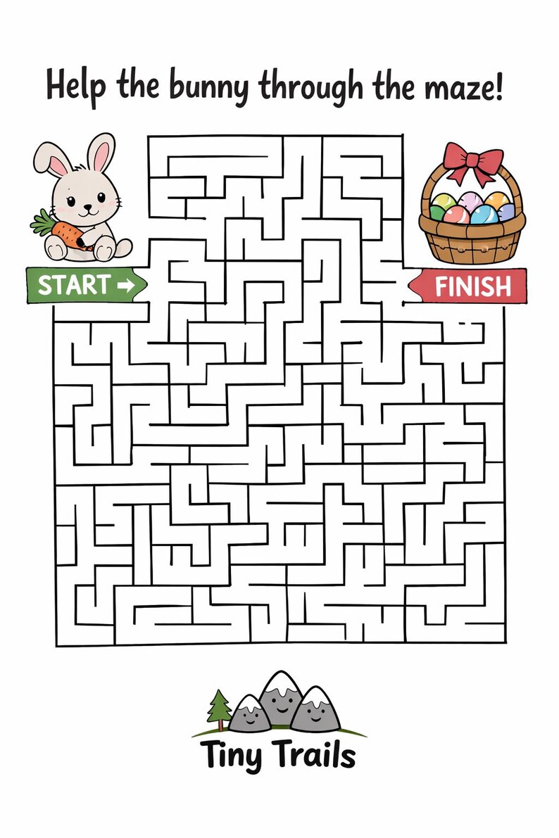 Maze Worksheet for Kids | Fine Motor and Visual Tracking Printable ...