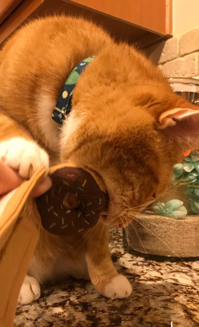 Chocolate Frosted Donut With Sprinkles Organic Catnip Cat Toy | Etsy