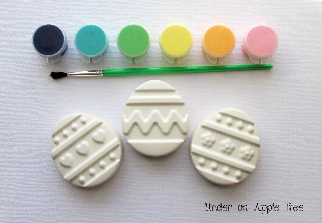 Easter Eggs Plaster Craft Kit - Etsy