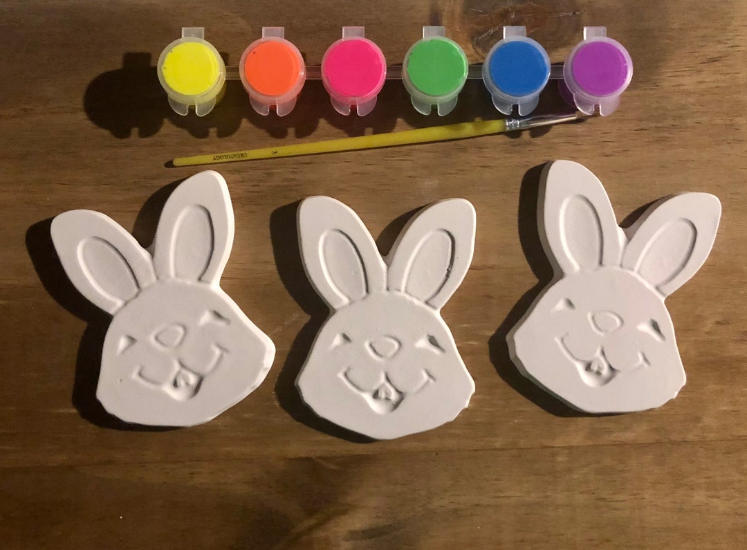 Bunny Head Plaster Craft Kit, Easter Bunny, Rabbit - Etsy