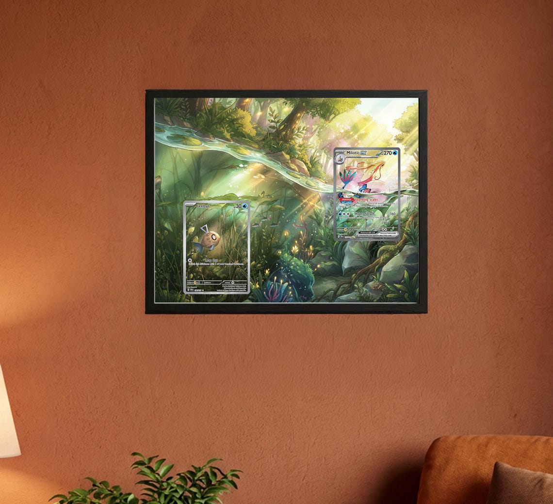 Milotic & Feebas Display Frame Pokémon Card Display Frame Gift | 10x8 ...