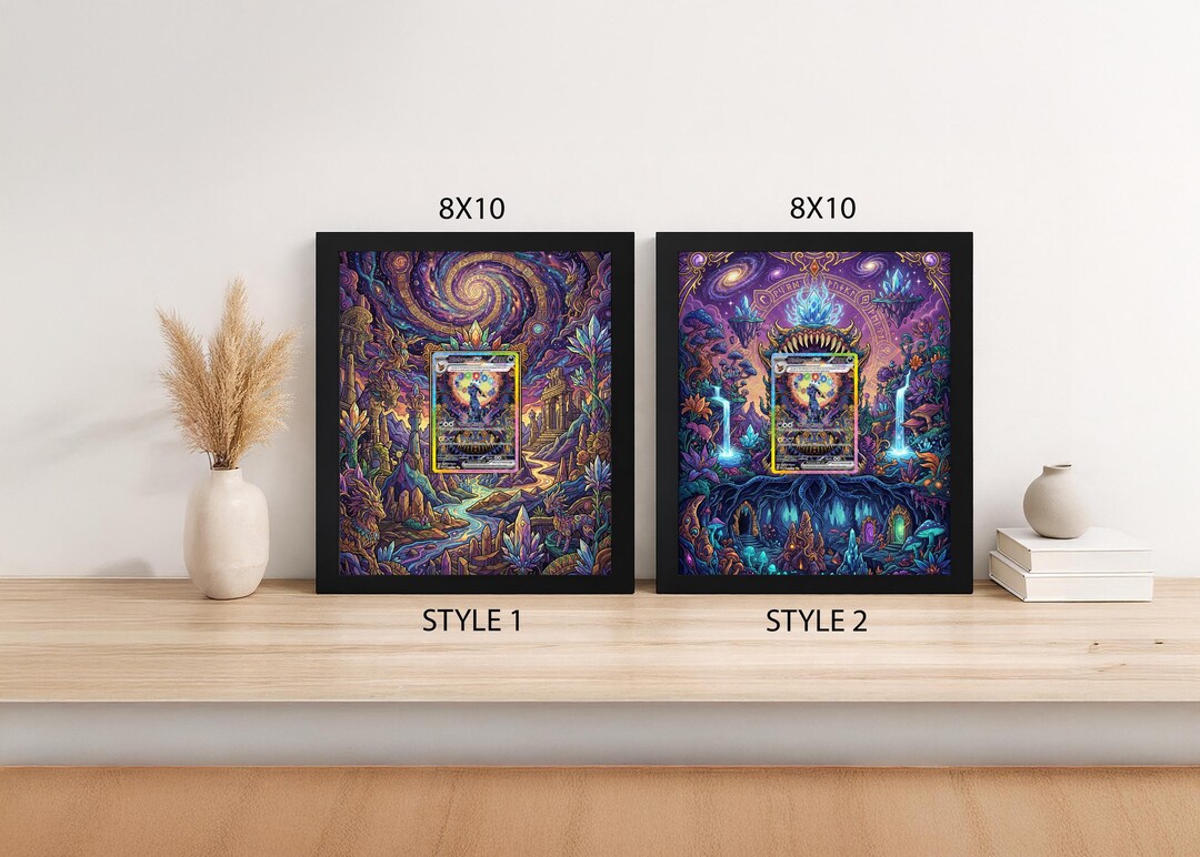 Umbreon Display Frame | Dark Moon Pokémon Art | Psychedelic Night Scene ...