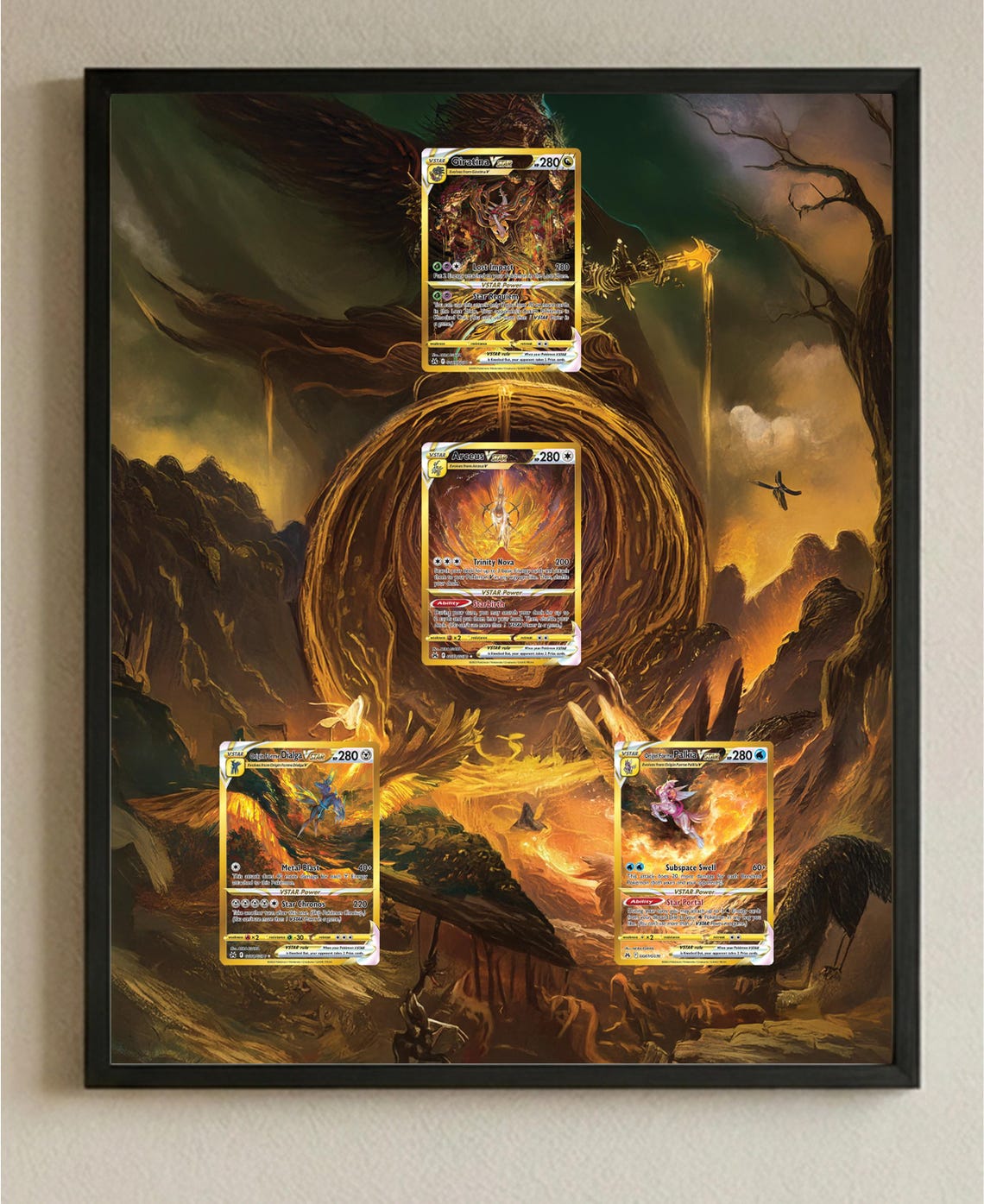 Crown Zenith Gold Vstar Pokémon Card Display Frame Gift | Arceus Palkia ...