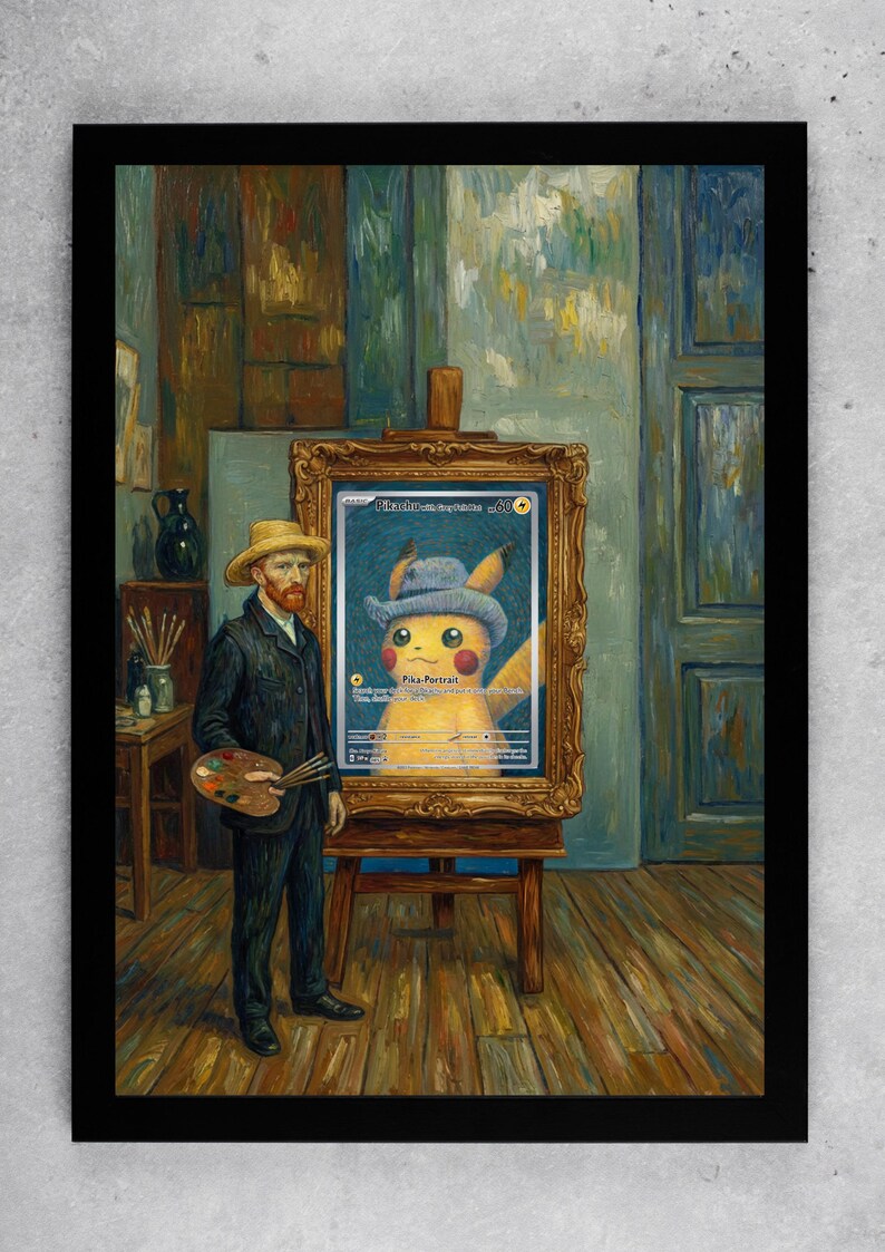 Pikachu Pokémon Art Print – 8x11(a4 Size) Display Frame for Raw ...