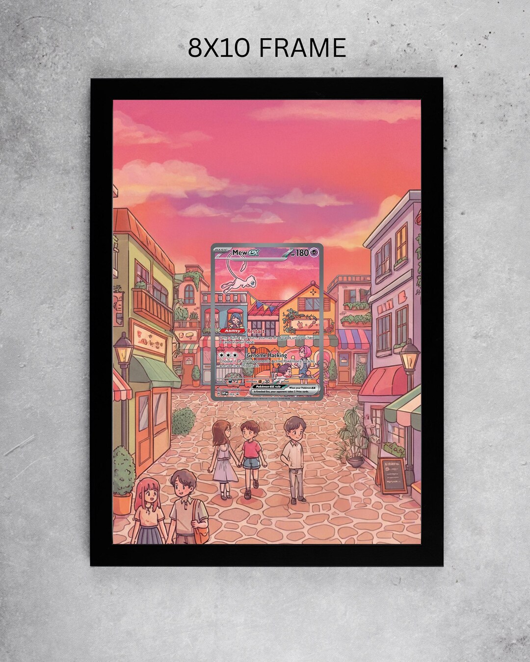 Mew Pokémon Display Frame | Choose Size 8x10, A5 (5.11x7.08) | PSA or ...