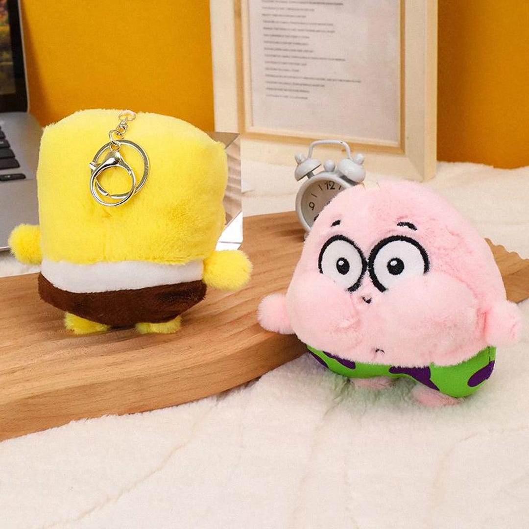 Cute Plush Keychain – Spongebob Squarepants & Patrick Star Stuffed ...