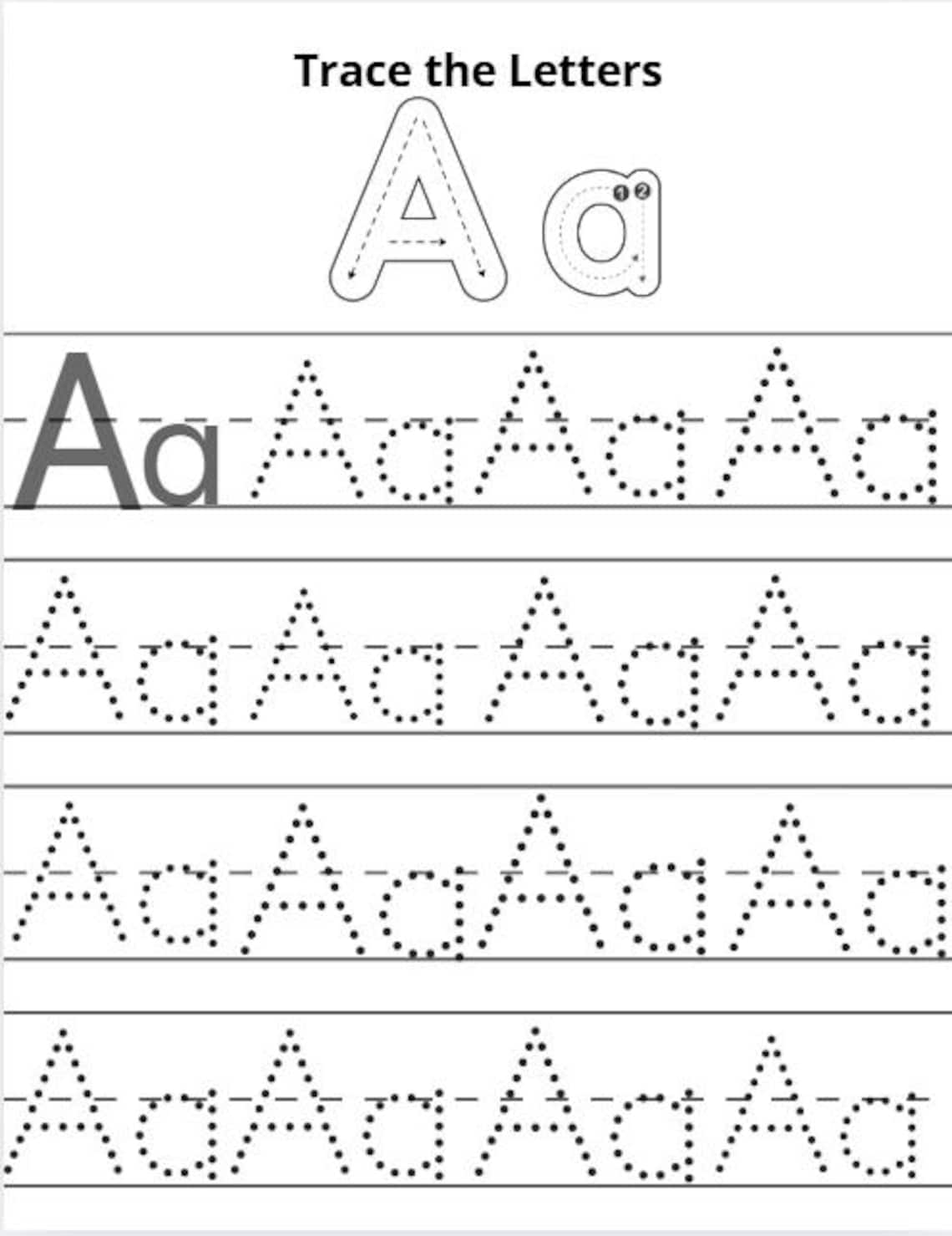 Alphabet Tracing Workbook A–Z | Preschool Writing Practice | Printable ...