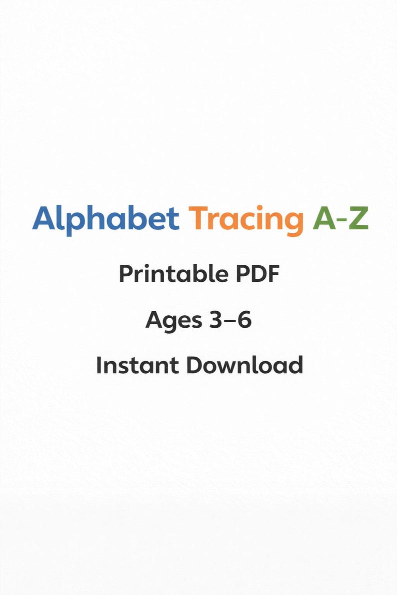 Alphabet Tracing Workbook A–Z | Preschool Writing Practice | Printable ...
