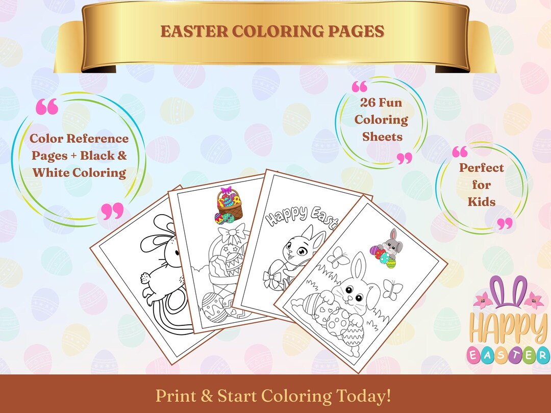 Easter Coloring Pages for Kids | 26 Bunny & Egg Activity Sheets ...