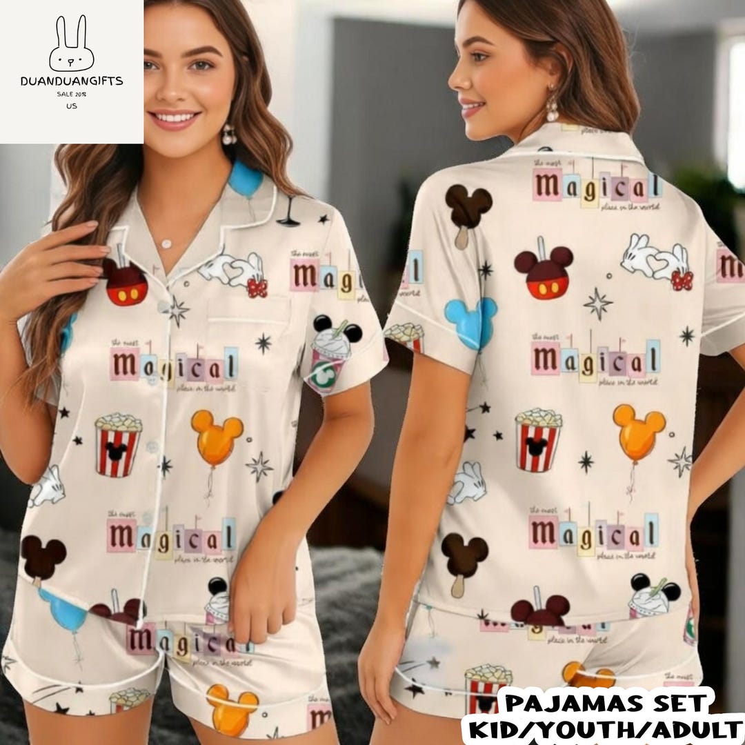 Disney Mickey Magical Pajamas Set, Cute Cartoon Sleepwear for Kids ...