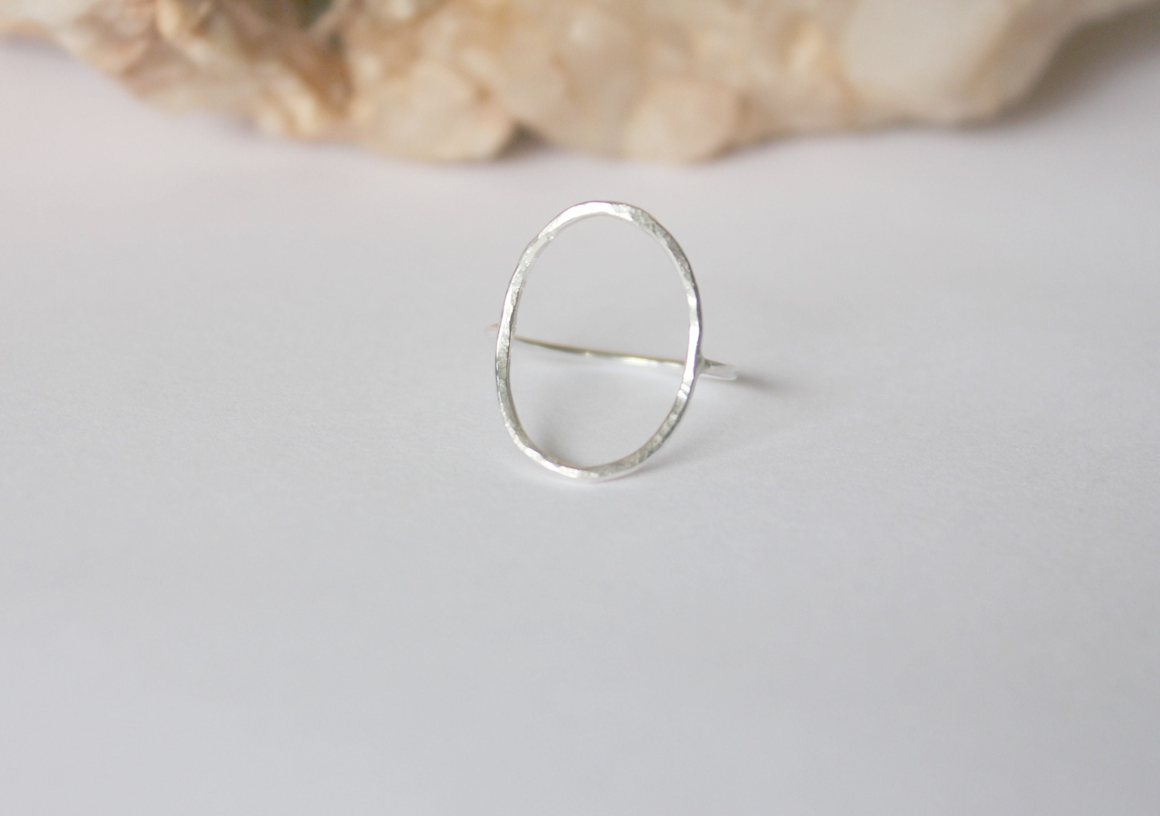 Sterling Silver Oval Ring, Circle Ring, Stacking Ring, Stackable Ring ...