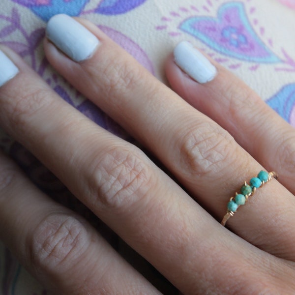 Gold Turquoise Ring - Etsy