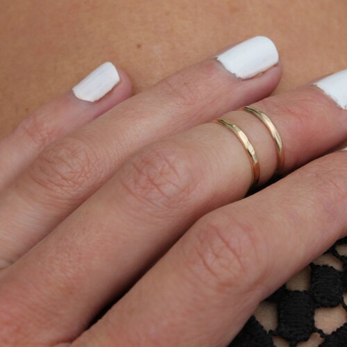 Gold Ring Stacking Rings Knuckle Rings Gold Shiny Bands - Etsy Israel