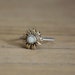 Opal Ring ∙ Flower Ring ∙ Sunflower Ring ∙ Sterling Silver Ring ∙ ...