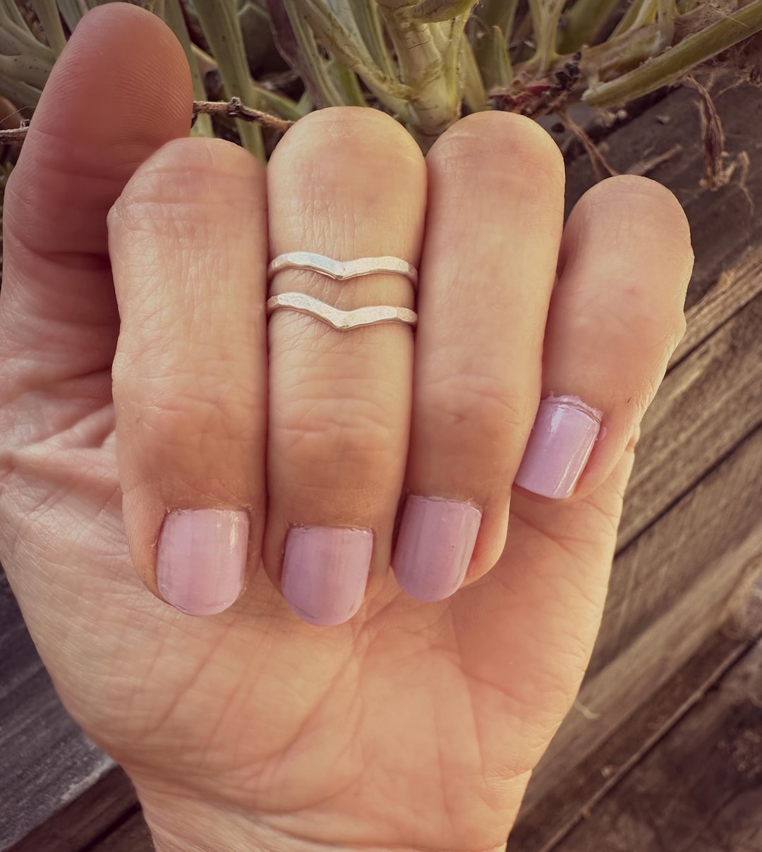 Midi Rings, Knuckle Ring Set, Sterling Silver Rings, Chevron Knuckle ...