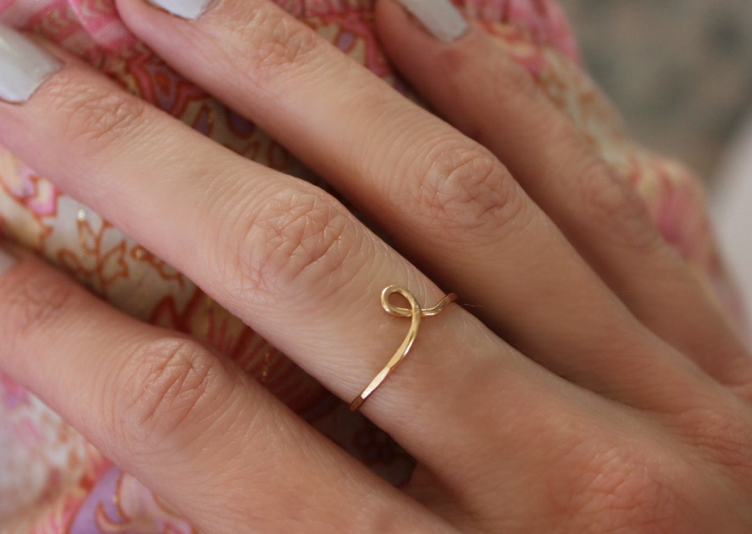Gold Knot Ring, Gold Friendship Ring, 14k Gold Fill Stacking Ring ...