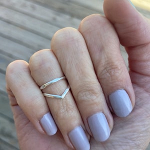 Sterling Silver Knuckle Ring ∙ Stacking Rings ∙ Midi Rings ∙ Mid Finger ...