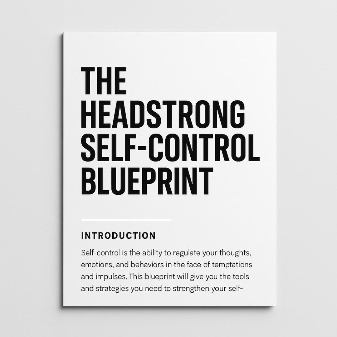 Self-control Blueprint PDF, 14-day Discipline Guide, Motivation ...