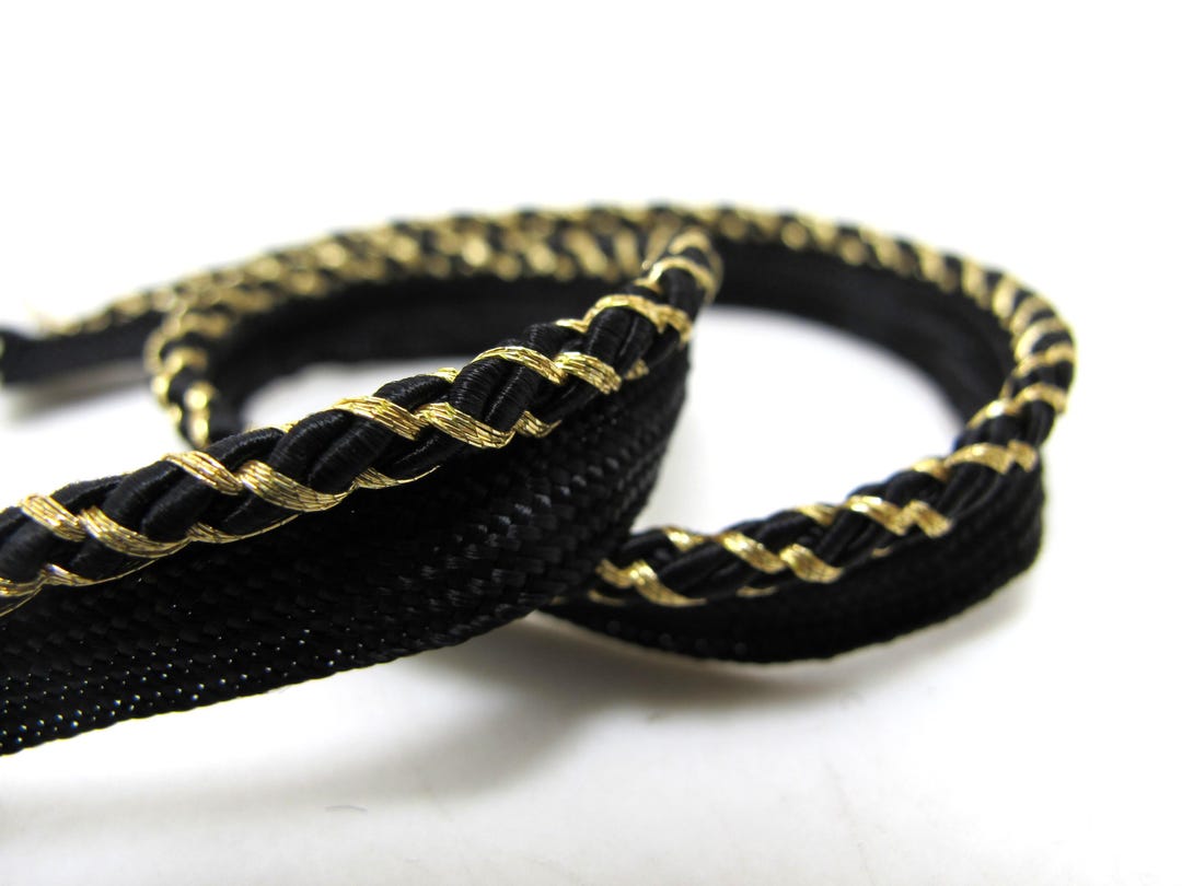 5 Yards Lip Cord Piping, Decorative Edging, Upholstery Edge Trim, Black ...