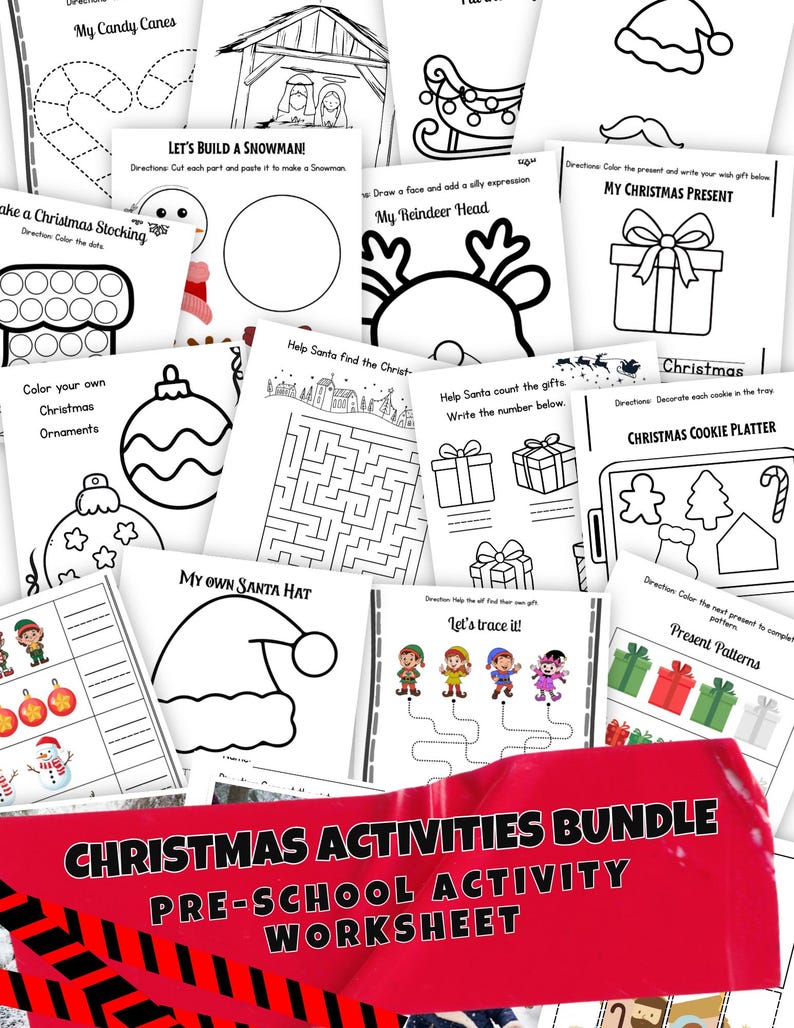 Pre-kinder | Kindergarten Christmas|winter Activity Worksheet PDF ...