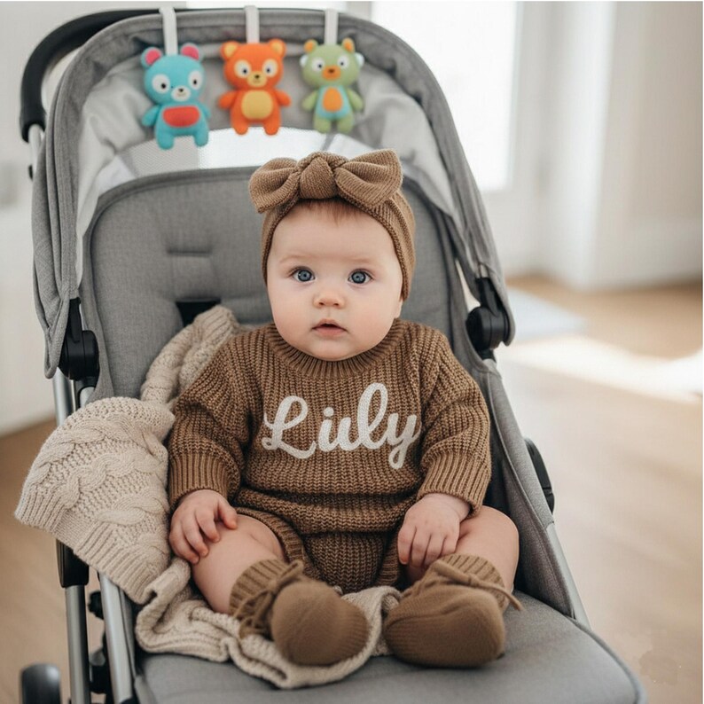 Personalized Baby Shower Gift, Custom Embroidered Name Romper, Newborn ...