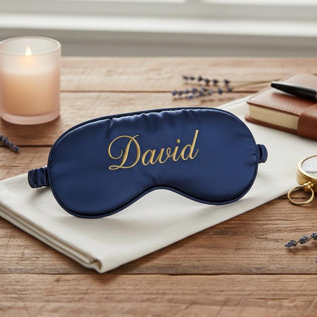 2026 Patina Blue Personalized Sleep Mask, Custom Name Eye Mask for ...