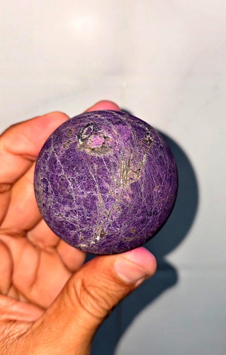 Purpurite Sphere 04: Purple Gemstone Ball, Rare Purpurite Collector ...