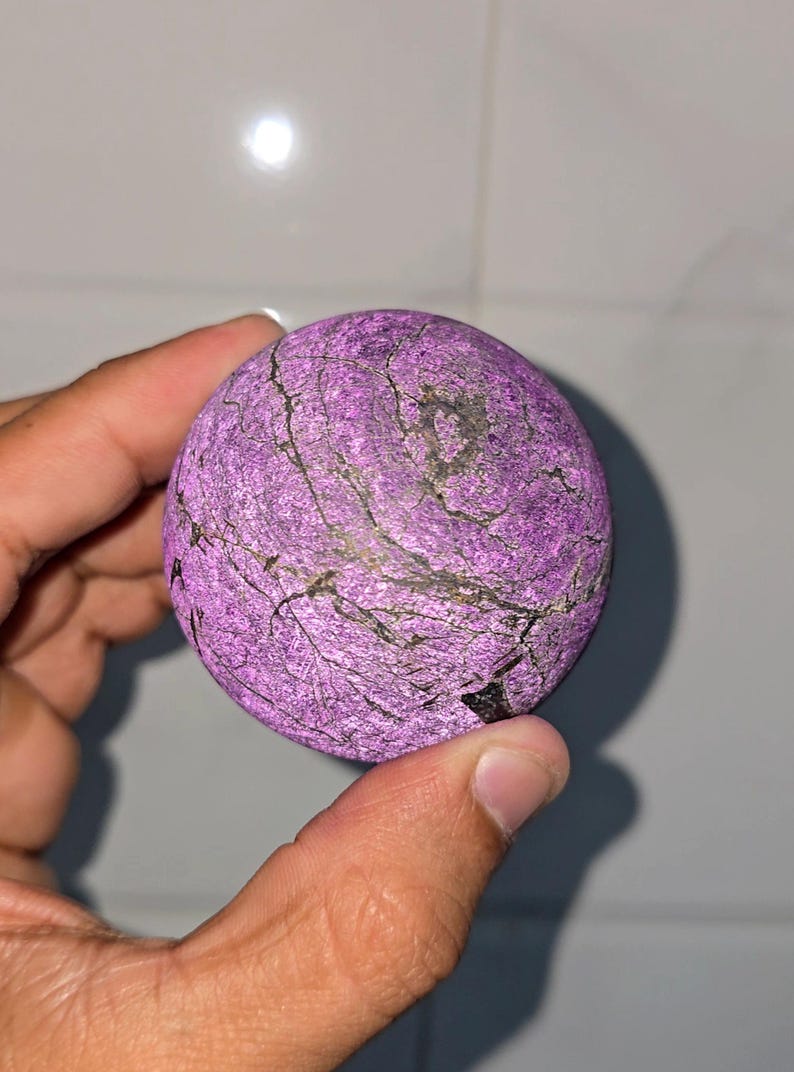 Purpurite Sphere 04: Purple Gemstone Ball, Rare Purpurite Collector ...