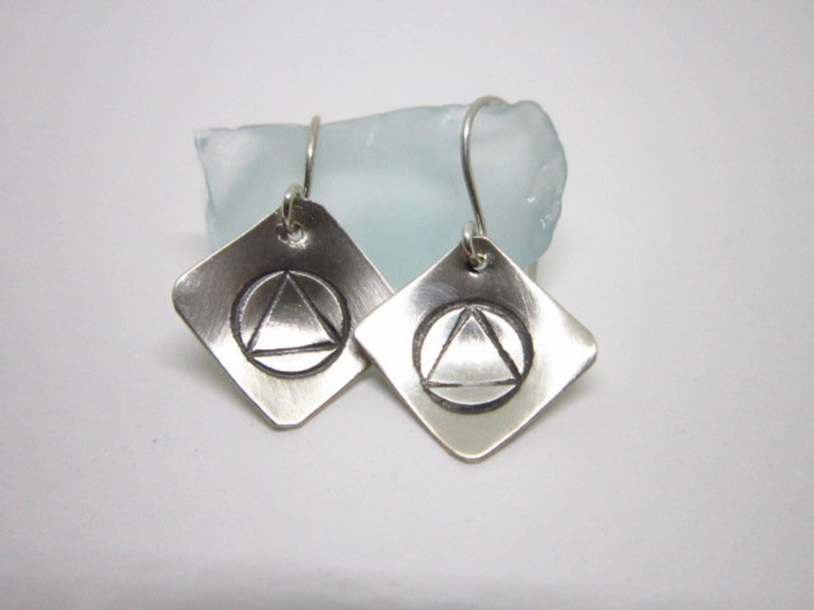 STERLING SILVER AA Symbol Earrings - Etsy