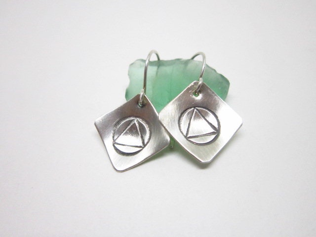 STERLING SILVER AA Symbol Earrings - Etsy