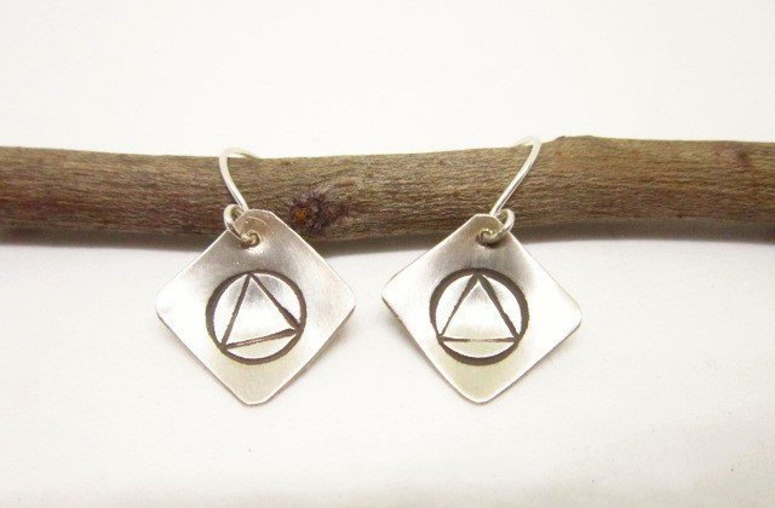 STERLING SILVER AA Symbol Earrings - Etsy