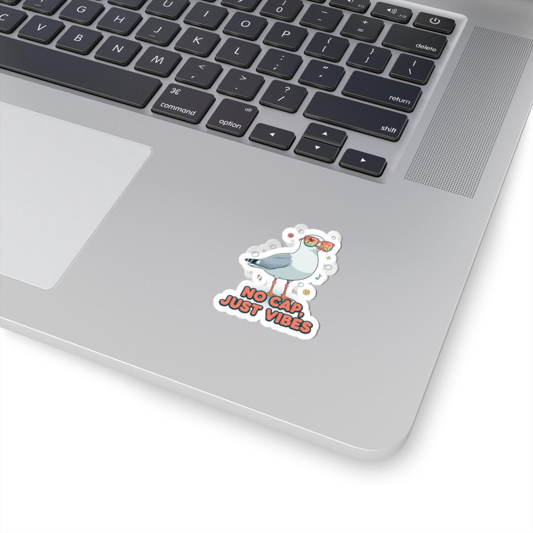 No Cap Just Vibes Seagull Kiss-cut Stickers | Gen-z Slang, Cringe ...
