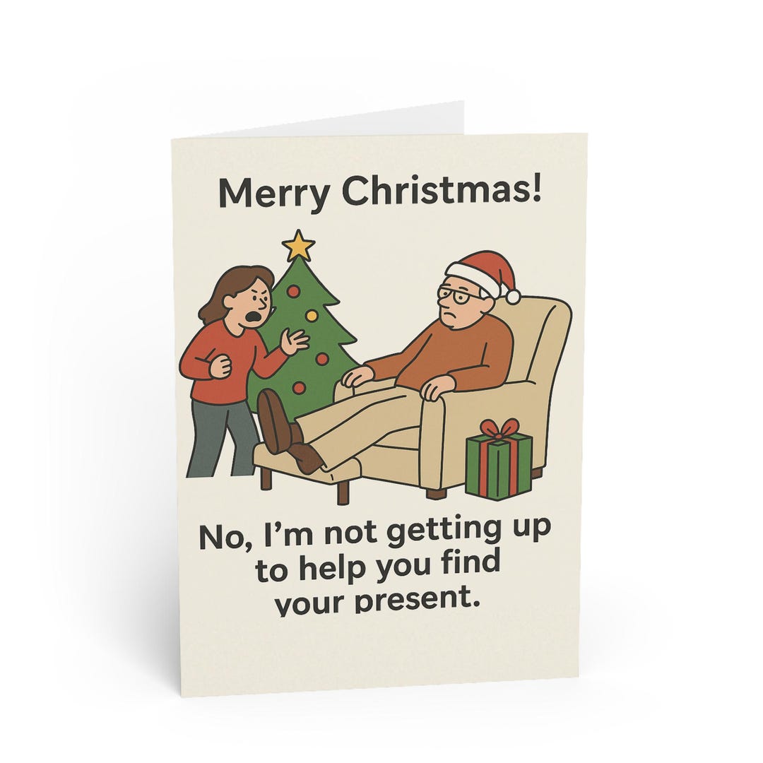 Merry Christmas No I'm Not Getting up Card | Funny Holiday Greeting ...