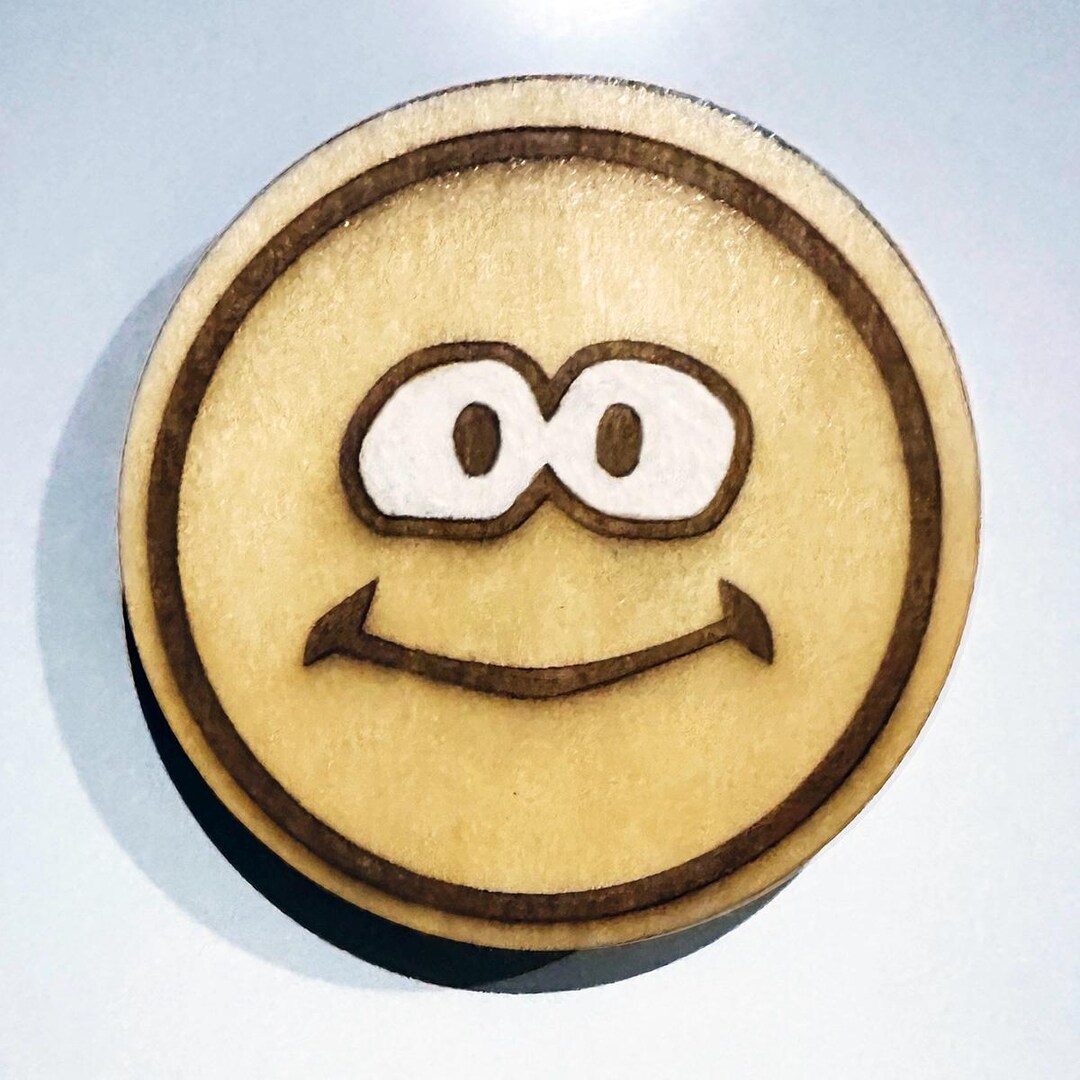 Smiley Face Magnet, Wood Finish, Laser Engraved, Hand Finished - Etsy