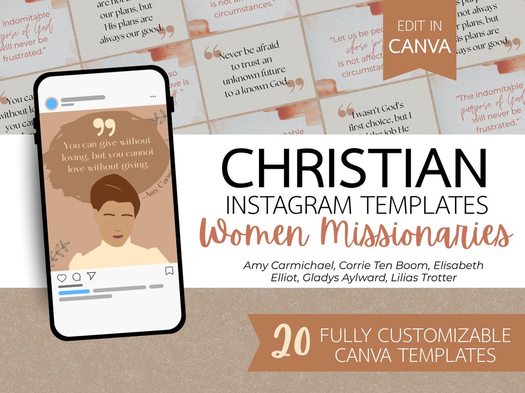 Christian Instagram Quotes Canva Template, Missionary Quotes, Christian ...