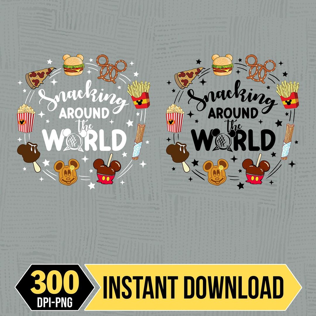 Snacking Around the World Shirt Download, Disneyland Snacking Png ...